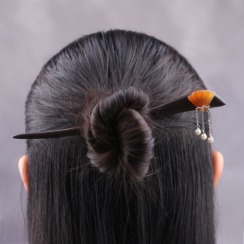 Shellcrest Pearl Hair Stick – Silkorastudio